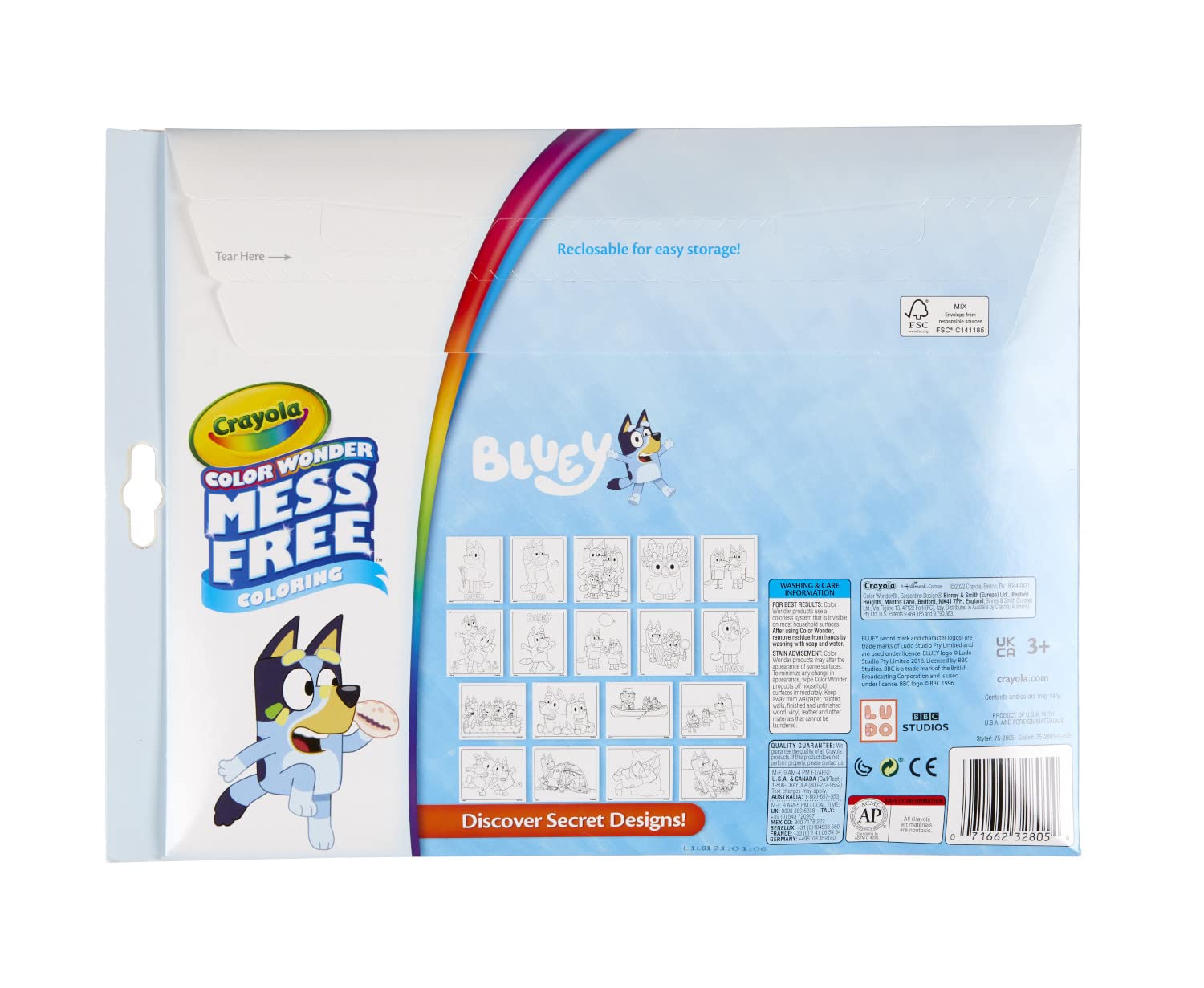 CRAYOLA Color Wonder – Bluey Colouring Mess-Free Book (Includes 18 ...